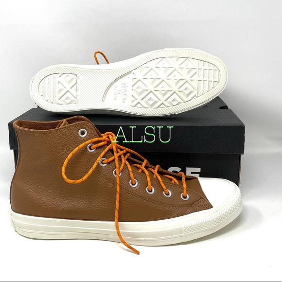 Converse | Shoes | Converse Ctas High Top Leather Tan Mens Sneakers ...